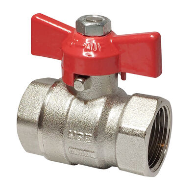 TRINNITY Kugelhahn 1 1/4" messing-vernickelt ohne DIN-DVGW